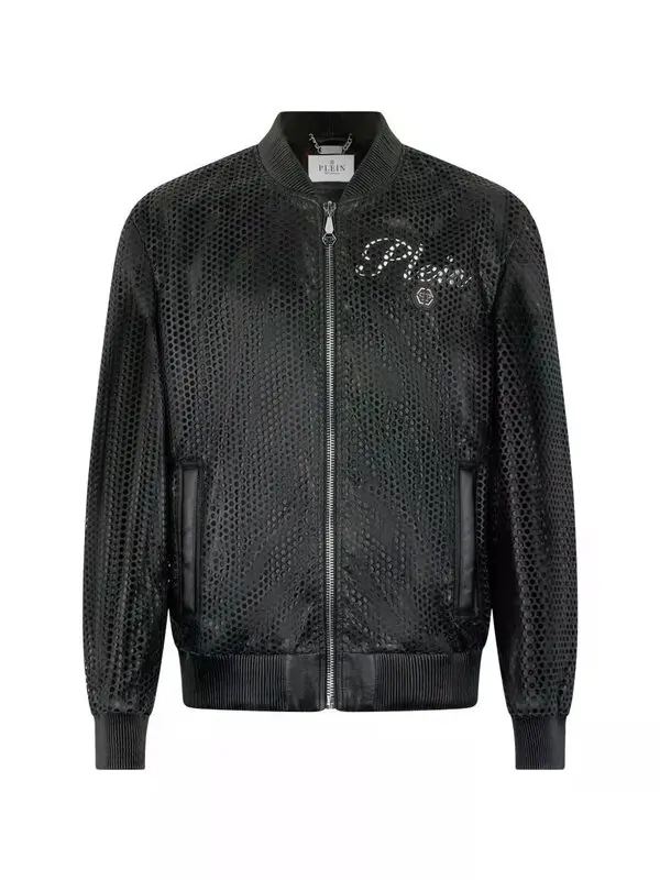 Philipp Plein Perforated Leather Bomber