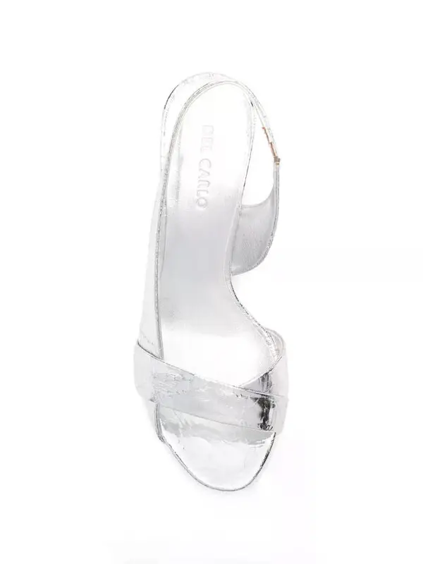 DEL CARLO Metallic Slingback Sandals