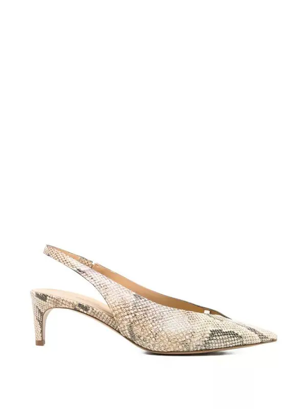 DEL CARLO Paris Snakeskin-effect Pumps - Neutrals