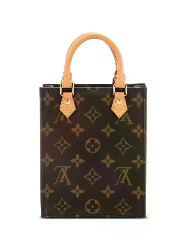LOUIS VUITTON Petit Sac Plat Monogram Canvas - Brown