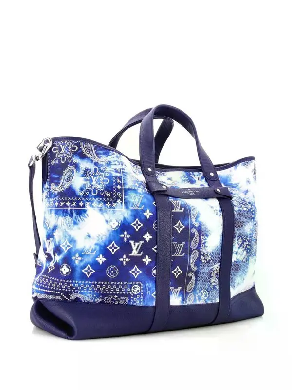 LOUIS VUITTON Journey Limited Edition Monogram Bandana Leather Tote Bag