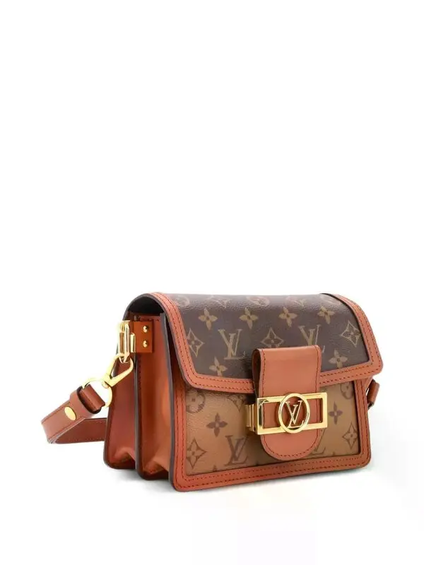 LOUIS VUITTON Dauphine Mini Crossbody Bag Reverse Monogram Canvas