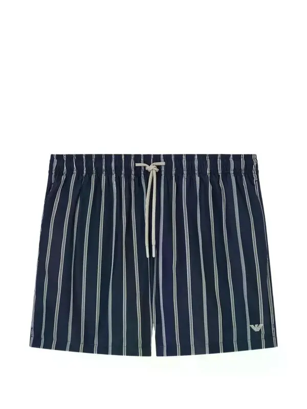 Emporio Armani Striped Swim Shorts - Blue