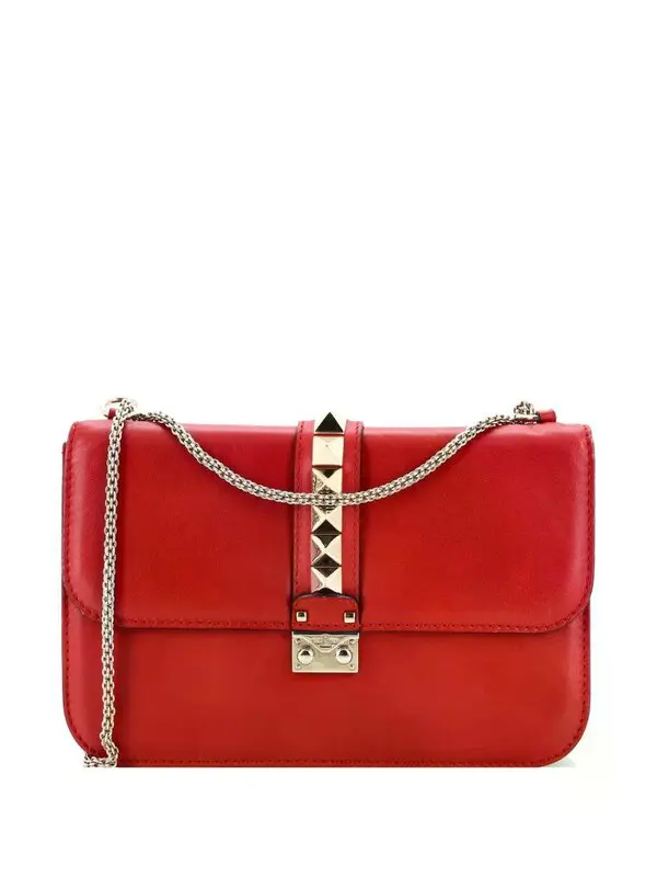 Valentino Garavani Glam Lock Leather Large Shoulder Bag