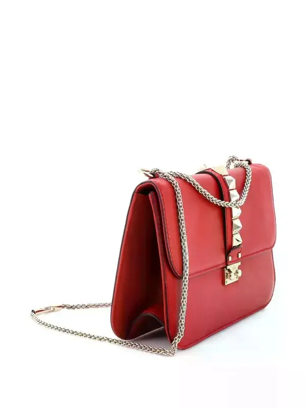 Valentino Garavani Glam Lock Leather Large Shoulder Bag