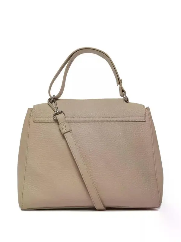 ORTIGNI Sveva Medium Tote Bag With Logo Appliqu - Neutrals