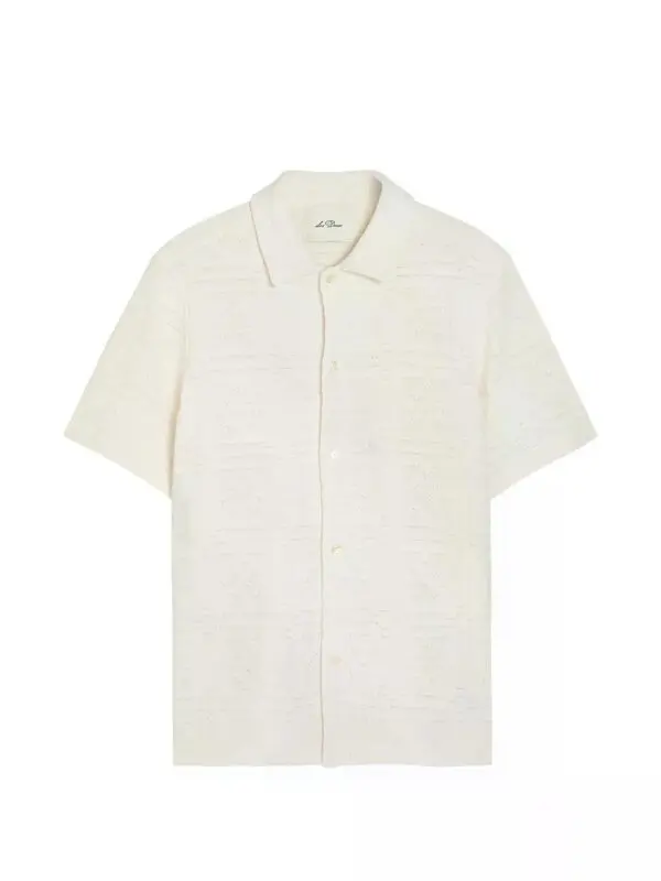 LES DEUX Hector Patterned Short-sleeve Shirt - Neutrals