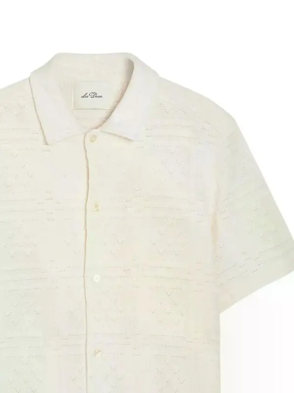 LES DEUX Hector Patterned Short-sleeve Shirt - Neutrals