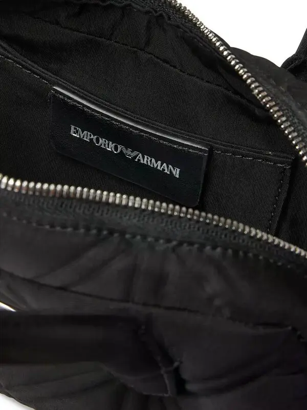 Emporio Armani Quilted Tote Bag With Logo Plaque