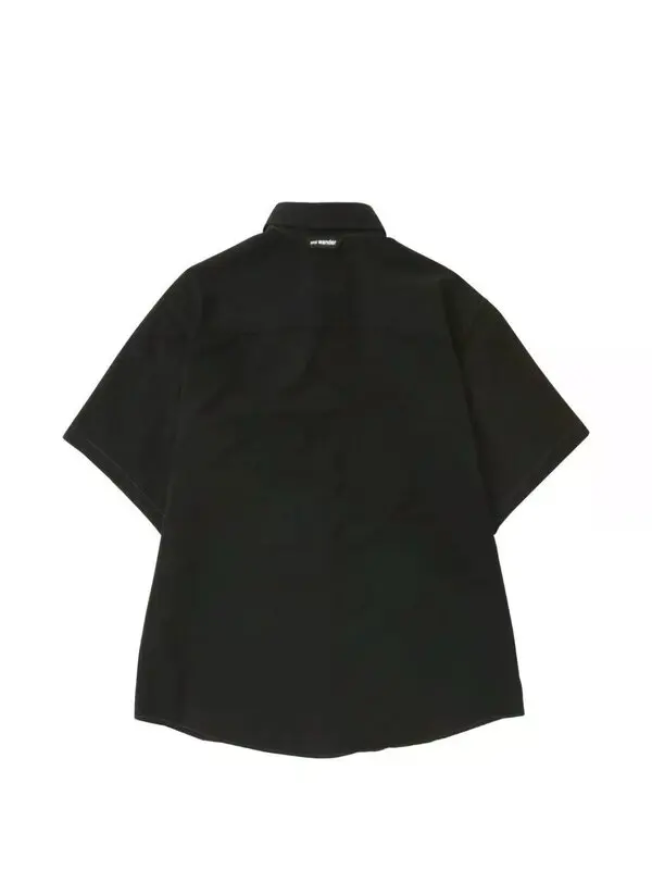 AND WANDER Flap-pocket Short-sleeve Shirt