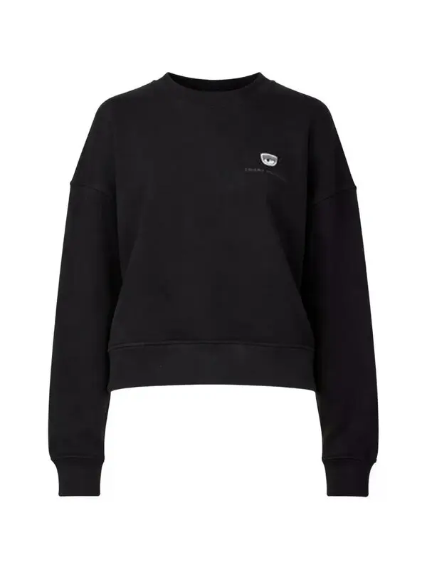 CHIARA FERRAGNI Embroidered Sweatshirt - Black
