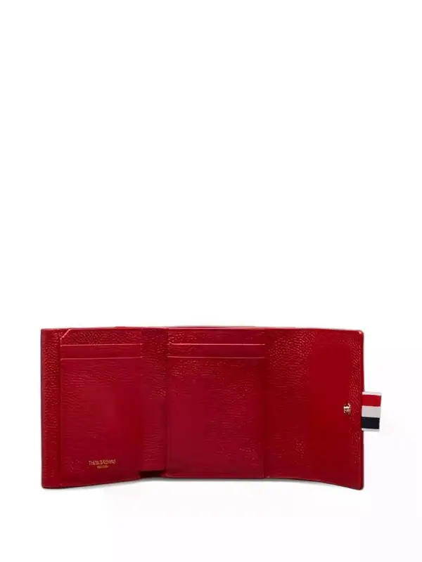 Thom Browne Pebble-grain Coin Compartment Small Purse - Red