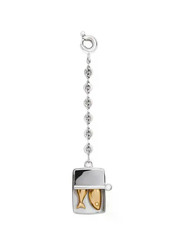 Loewe Fish Pendant Charm - Silver