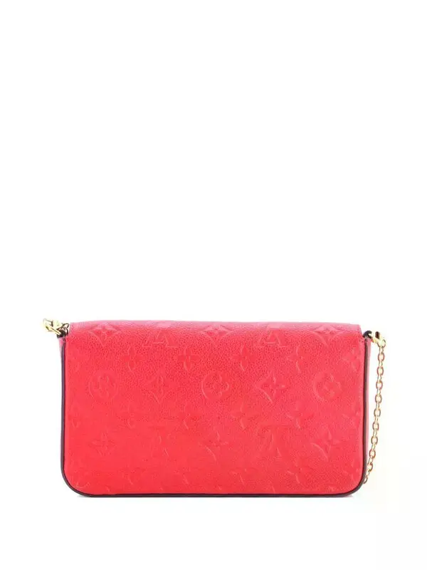 LOUIS VUITTON Felicie Pochette Monogram Empreinte Leather - Red