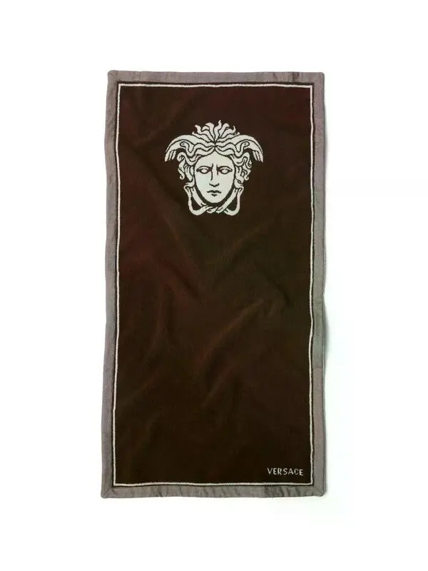 Versace Jacquard Medusa Towel - Brown