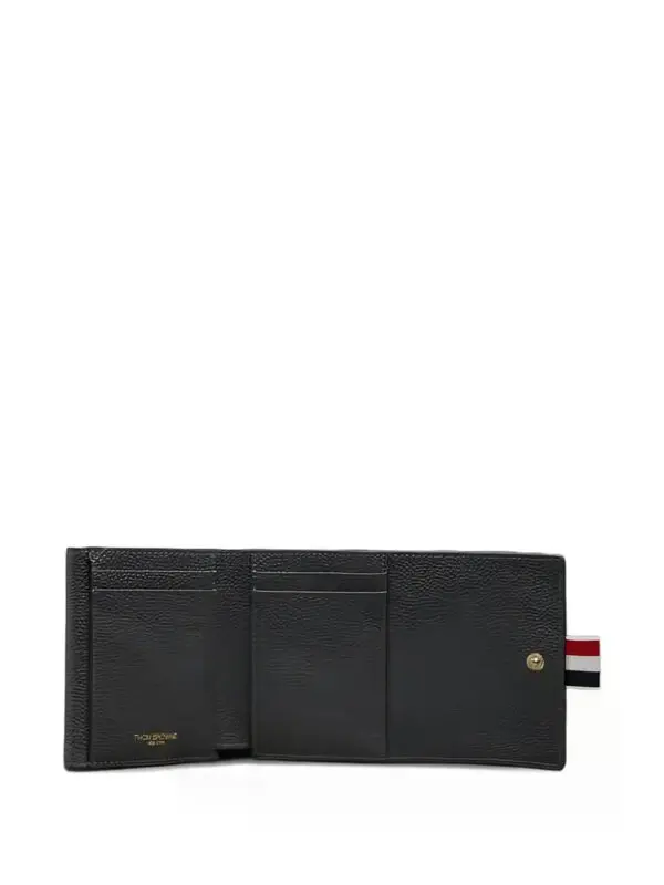 Thom Browne Pebble Grain Coin Compartment Small Purse - Grey