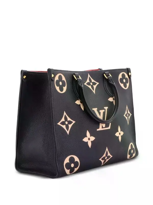 LOUIS VUITTON Onthego Tote Bicolor Monogram Empreinte Giant Mm Shoulder Bag - Black