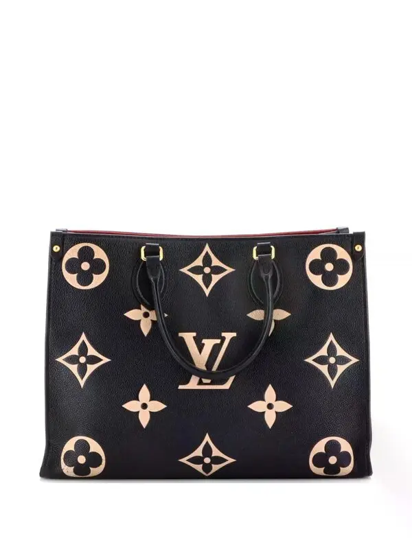 LOUIS VUITTON Onthego Tote Bicolor Monogram Empreinte Giant Mm Shoulder Bag - Black