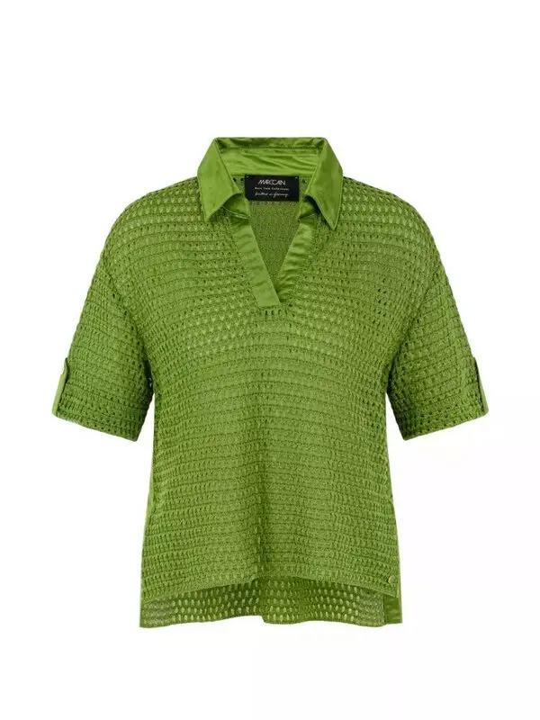 MARCCAIN V-neck Knitted Top - Green
