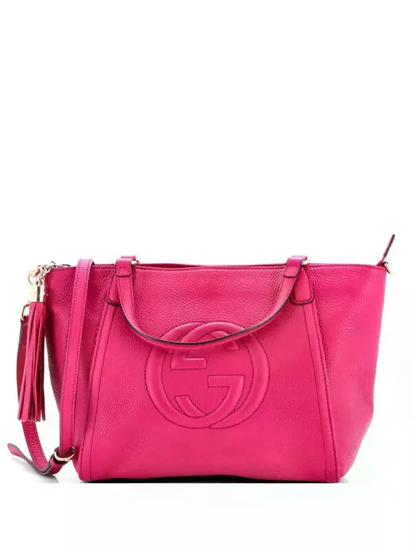 Gucci Soho Convertible Top Handle Leather Satchel - Pink