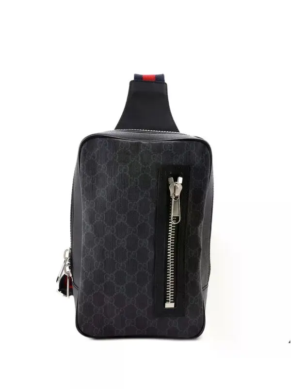Gucci Soft Zip Sling Bag Gg Coated Canvas Small Crossbody Bag