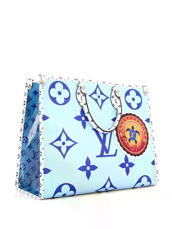 LOUIS VUITTON Onthego Limited Edition Cities Gm Tote Bag - Blue