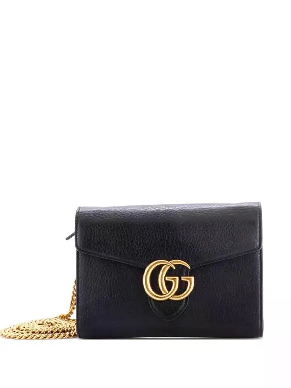 Gucci Gg Marmont Chain Wallet - Black