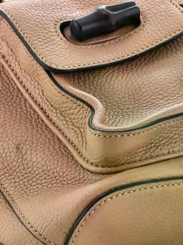 Gucci Bamboo Tassel Leather Medium Backpack - Neutrals