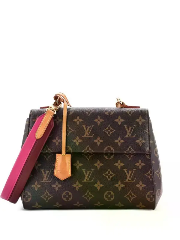 LOUIS VUITTON Cluny Top Handle Bb Satchel Monogram Canvas