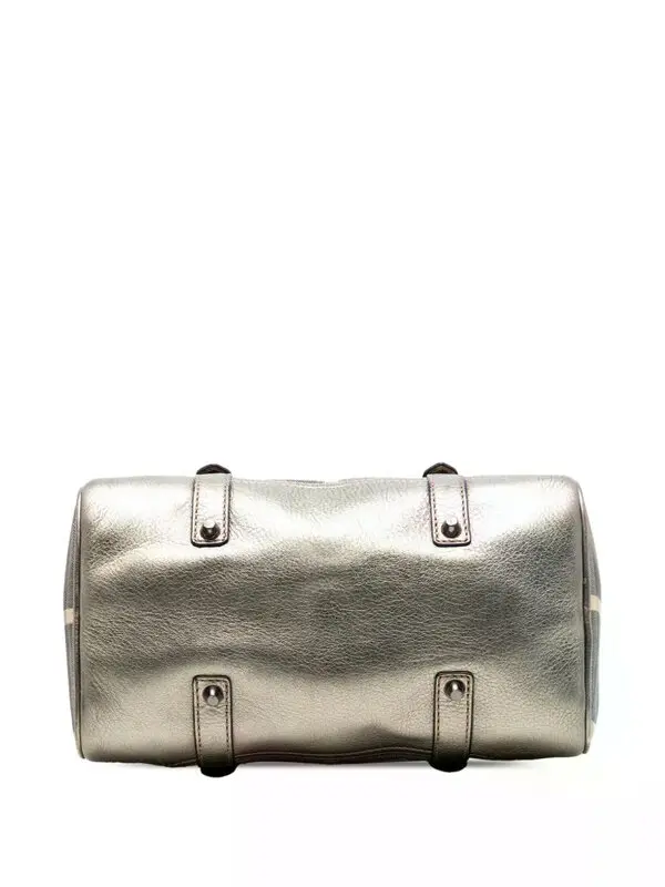Burberry Smoke Check Boston Bag - Brown
