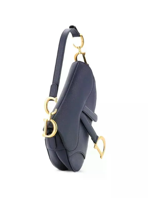 Dior Saddle Handbag Leather Mini Shoulder Bag - Blue