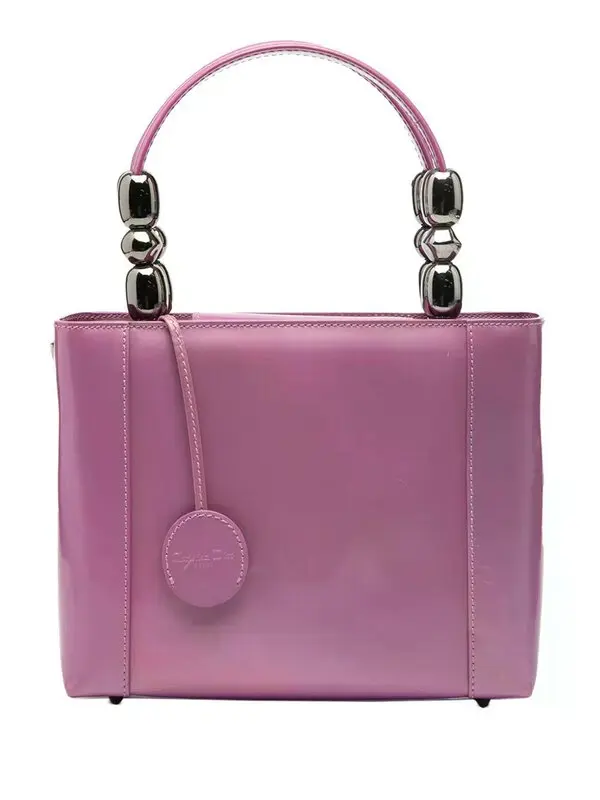 Dior 2000 Patent Malice Pearl Satchel - Purple