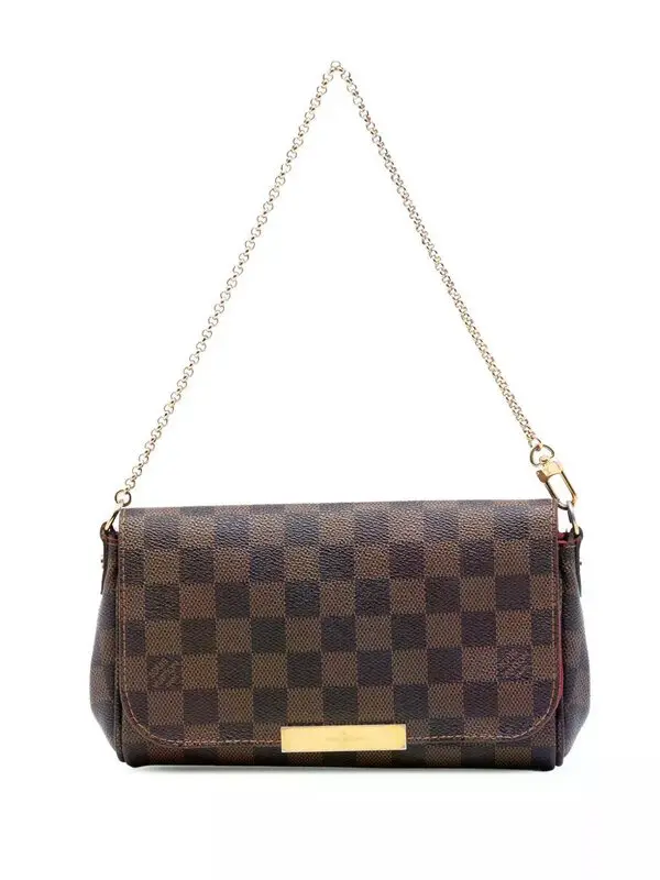 LOUIS VUITTON 2015 Damier Ebene Favorite Pm Satchel - Brown