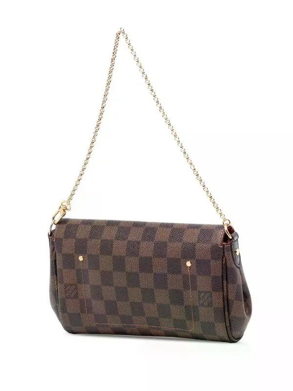 LOUIS VUITTON 2015 Damier Ebene Favorite Pm Satchel - Brown