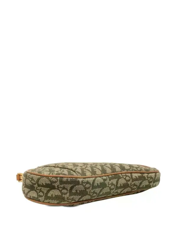 Dior 2001 Diorissimo Canvas Saddle Pochette Shoulder Bag - Green