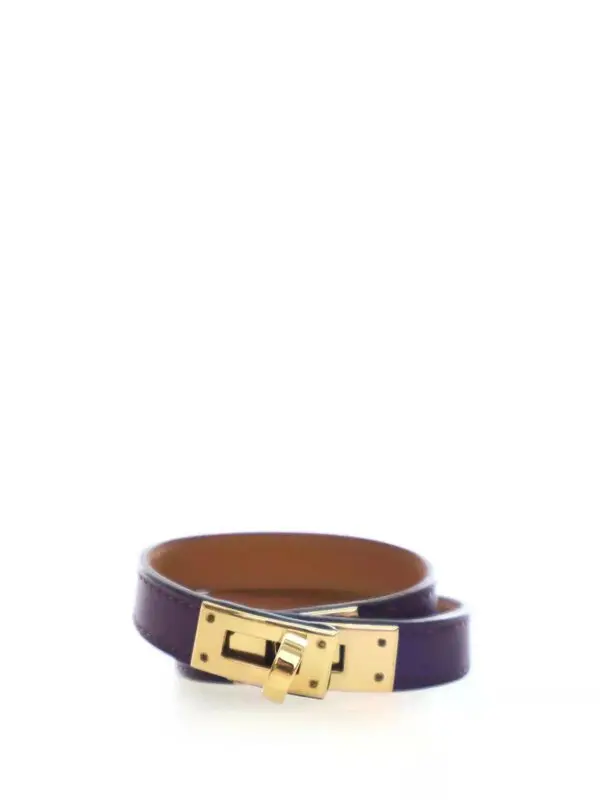 Hermès Swift Kelly Double Tour Bracelet - Purple
