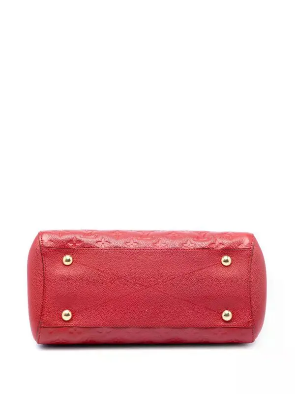 LOUIS VUITTON 2015 Monogram Empreinte Montaigne Mm Satchel - Red