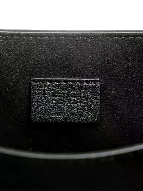 Fendi Leather Crystal Fab Crossbody Bag