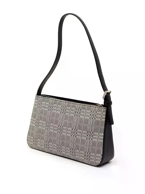 Burberry Tonal Check Canvas Shoulder Bag