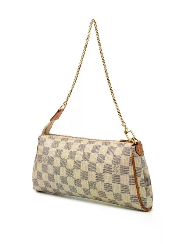 LOUIS VUITTON Damier Azur Eva Satchel - White