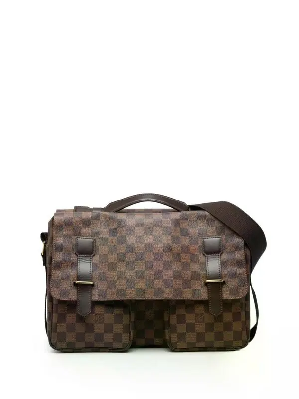 LOUIS VUITTON 2000 Damier Ebene Broadway Satchel - Brown