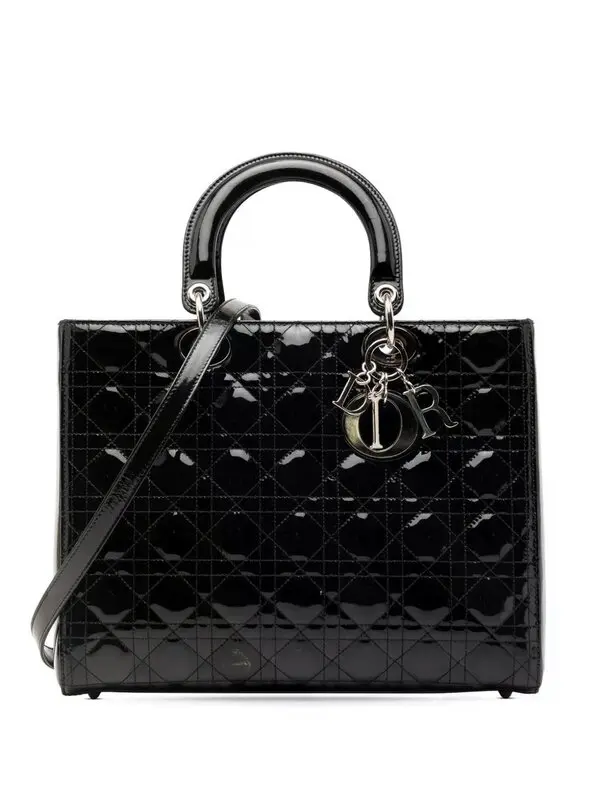 Dior 2009 Large Cannage Lady Satchel - Black