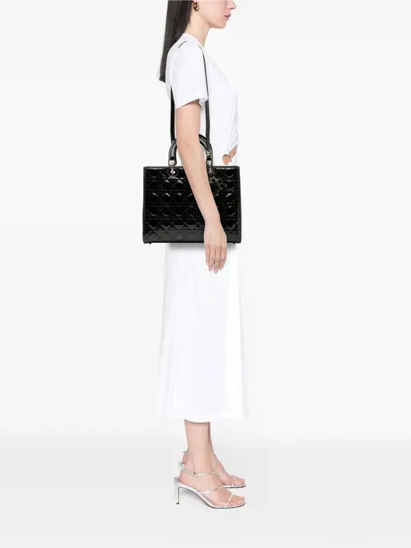 Dior 2009 Large Cannage Lady Satchel - Black