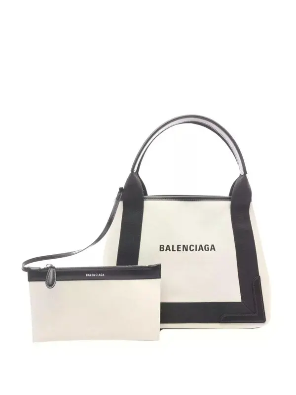 Balenciaga 2010-2026 Canvas Cabas S Tote Bag - Brown