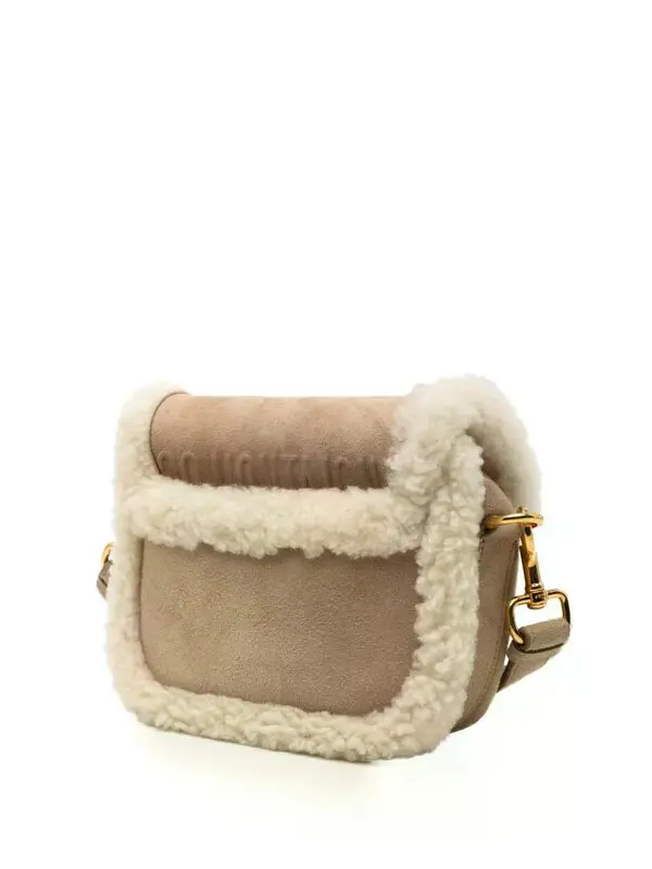 Dior Small Suede Shearling Bobby Crossbody Bag - Brown