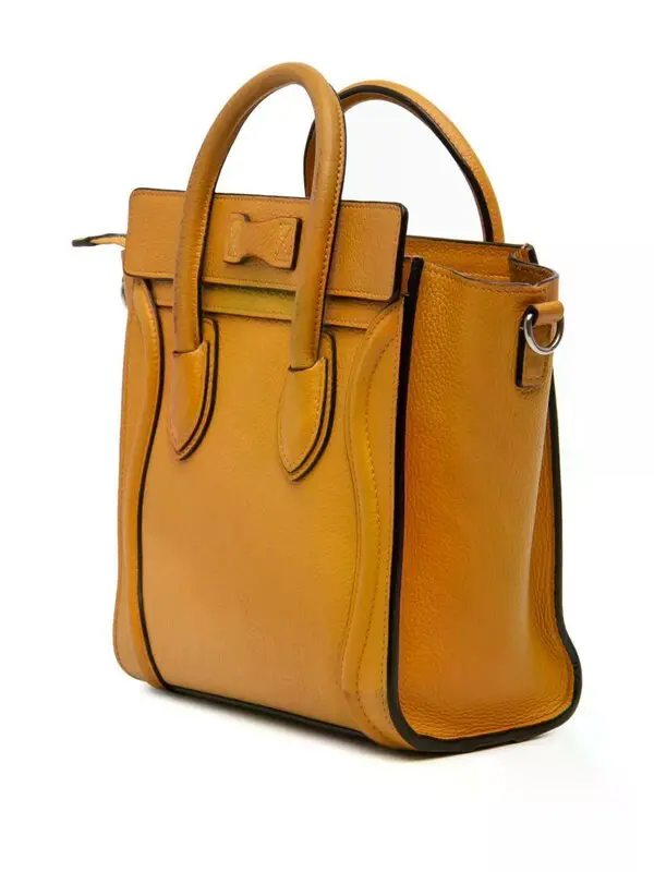 Celine 2014 Nano Leather Luggage Tote Satchel - Yellow