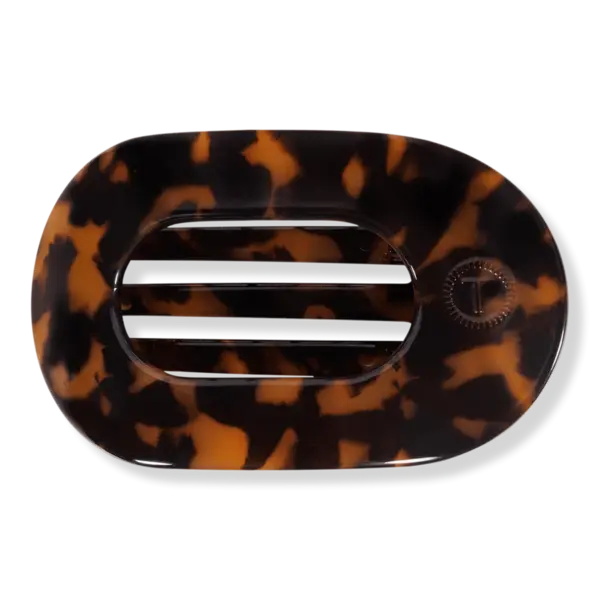 TELETIES Medium Flat Round Hair Clip - Tortoise