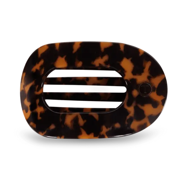 TELETIES Flat Round Hair Clip - Tortoise