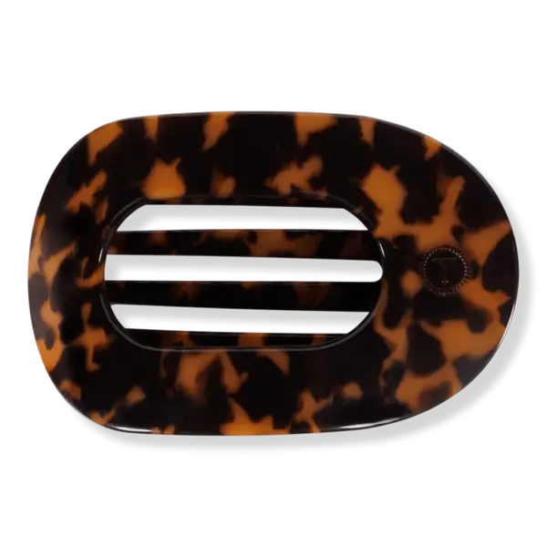 TELETIES Flat Round Hair Clip - Tortoise