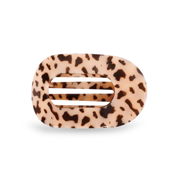 TELETIES Medium Flat Hair Clip - Blonde Tortoise